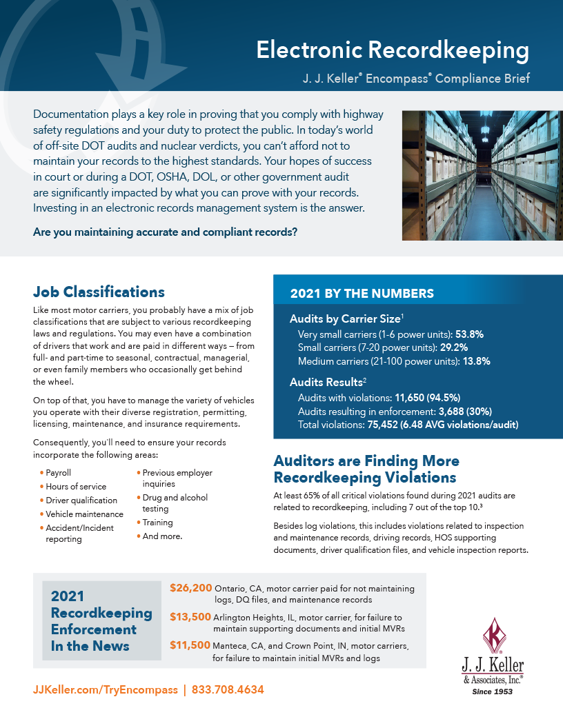 Electronic Recordkeeping Compliance Brief Electronic Recordkeeping Compliance Brief