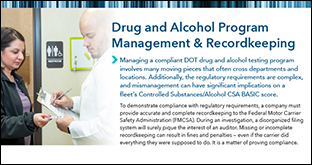 Drug and Alcohol Program Management & Recordkeeping Compliance Brief